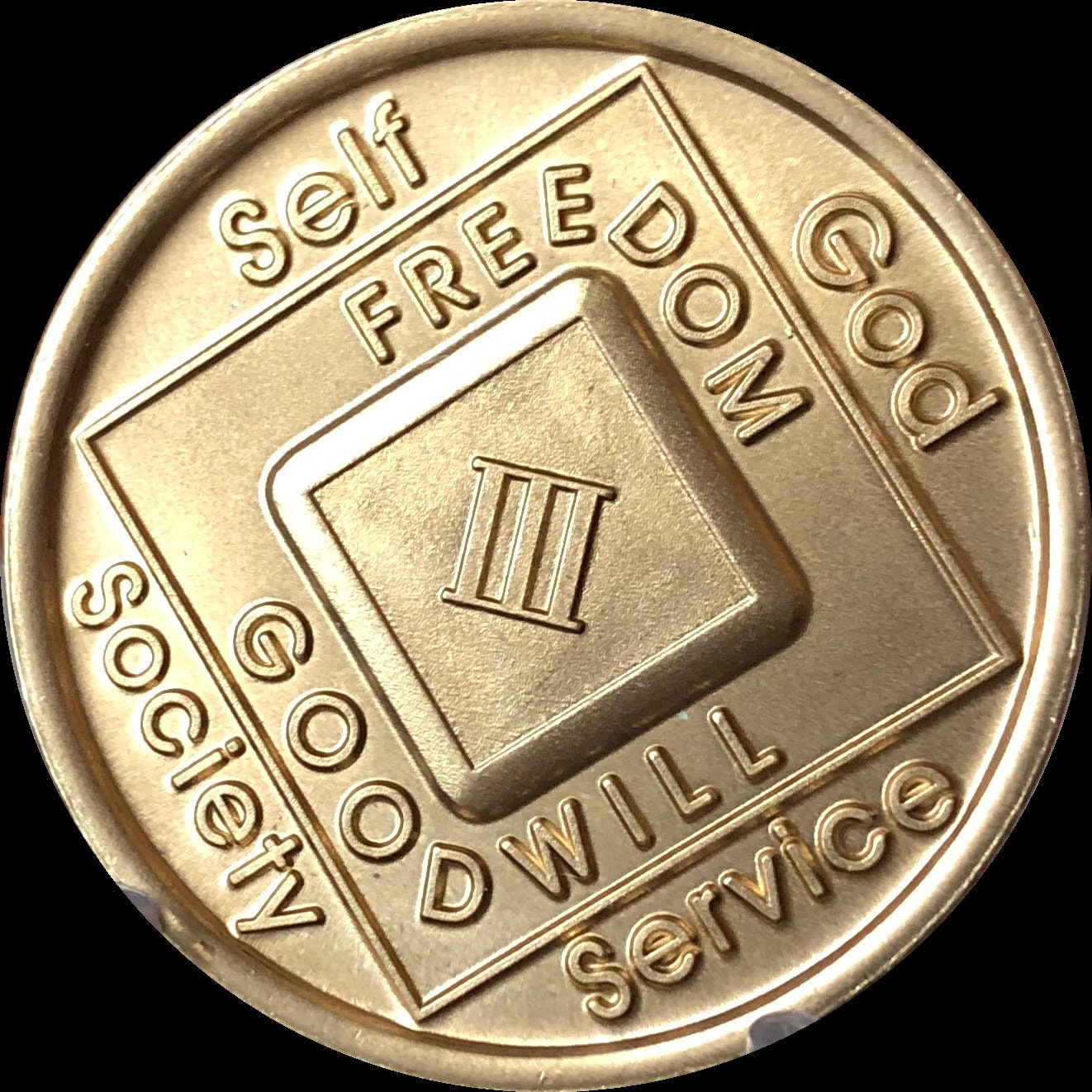 1 - 39 Year NA Narcotics Anonymous Clean Time Medallion Sobriety Chip ...