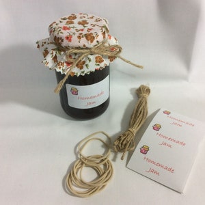 Jam Covers X 12 Floral Fabric Lid Tops Includes Bands Labels - Etsy UK