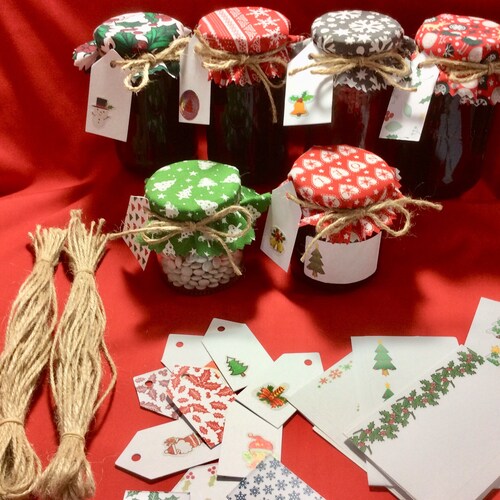 100 X Fabric Jam Jar Tops Wedding Jam Covers 3 Sizes Avalible - Etsy