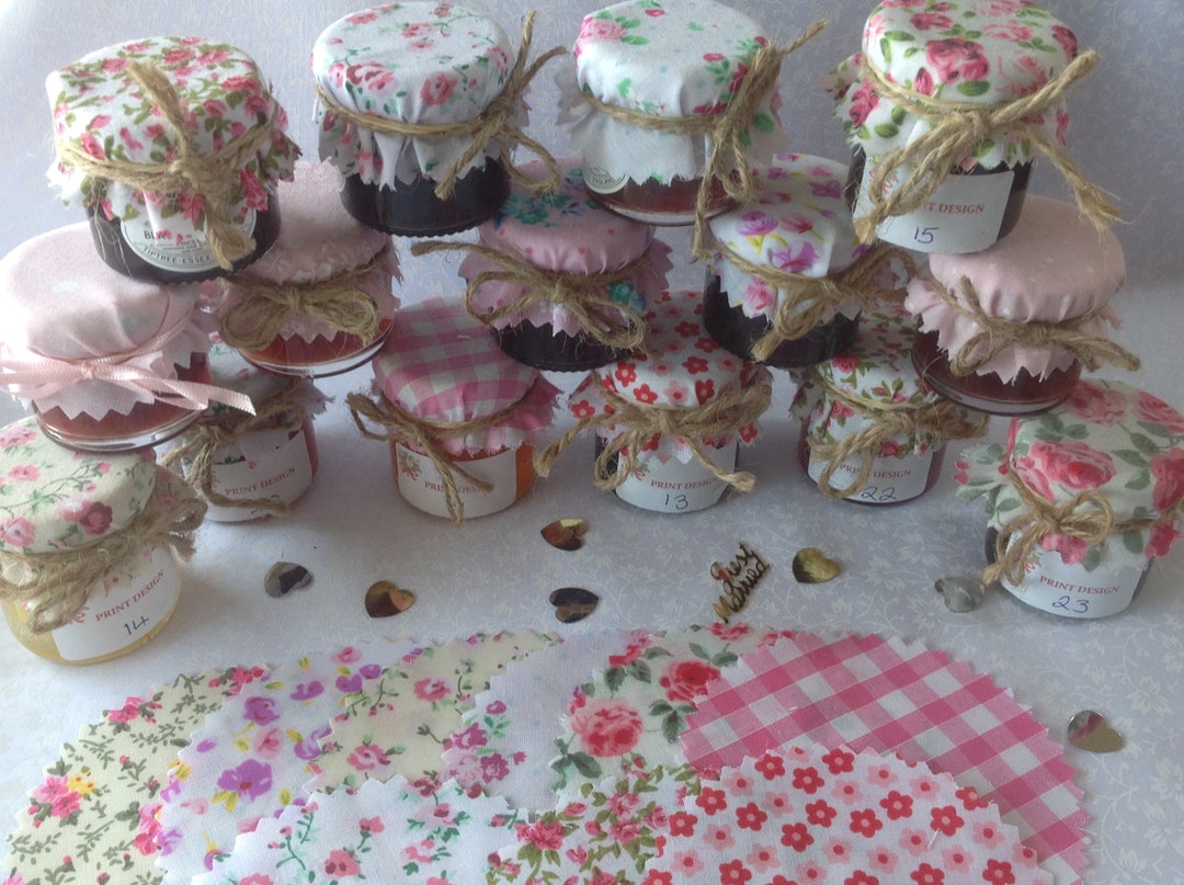 DIY Wedding Jam Covers 3 Sizes Avalible Twine/bands/labels. X 50 MIXED ...