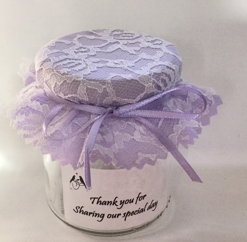 Jam Jar Lid Tops Wedding Favour Formal Plain Lilac and Lace X - Etsy