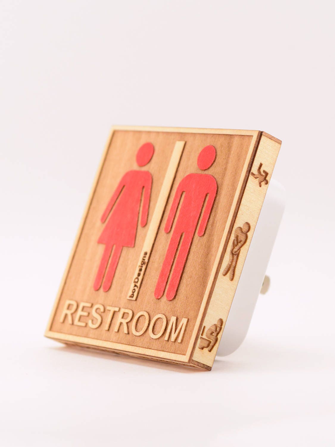 Unisex Restroom Sign Bathroom Sign Night Light Medium | Etsy