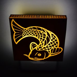 Koi Fish Nighlight, Painting, Betta Fish, Pond Signs, Decor Lantern - Etsy