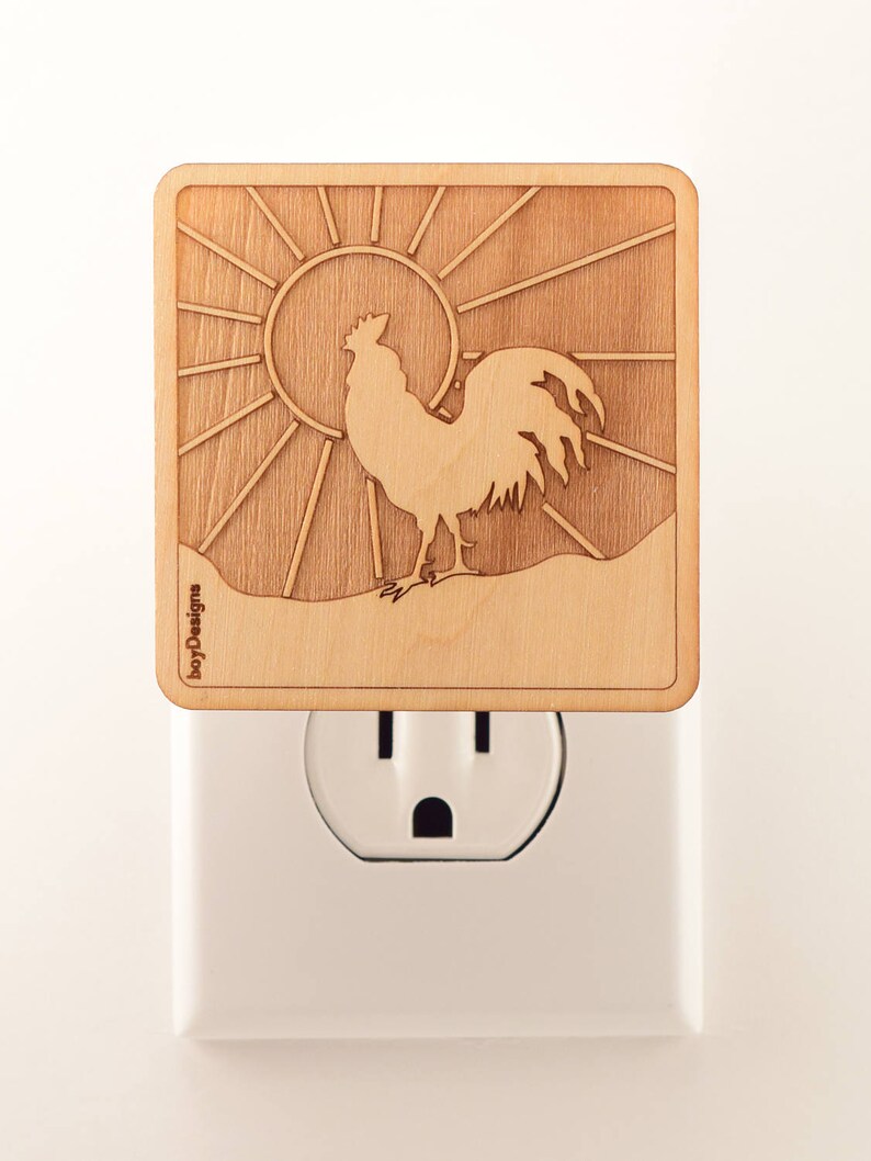 Rooster in He Rising Sun Light Night-light | Etsy