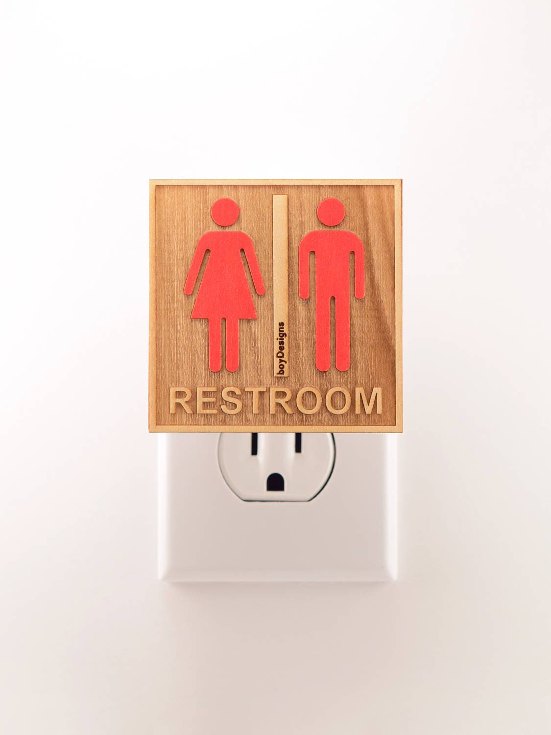 Unisex Restroom Sign, Bathroom Sign, Night Light Medium - Etsy