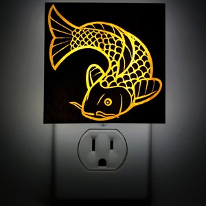 Koi Fish Nighlight, Painting, Betta Fish, Pond Signs, Decor Lantern - Etsy