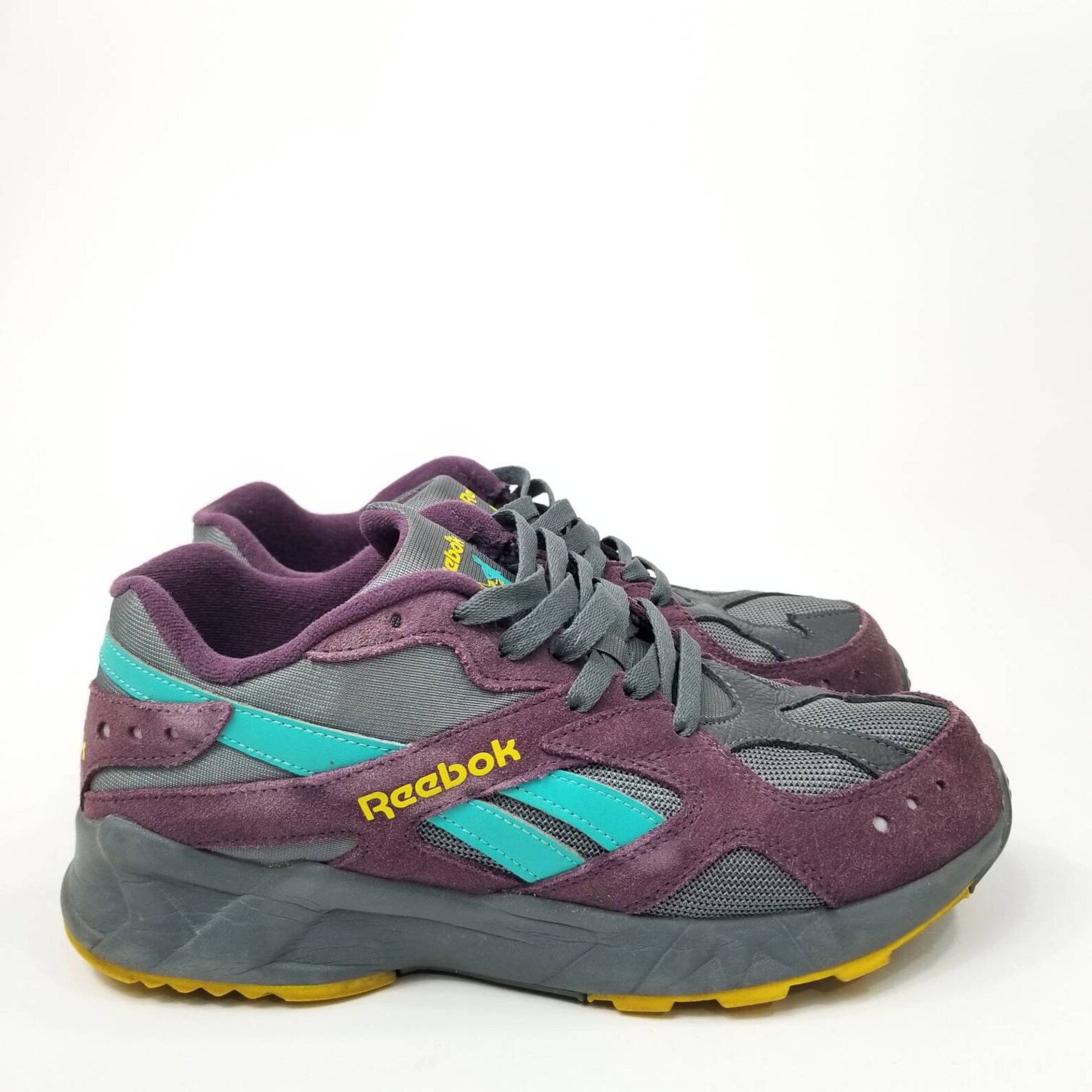 Reebok Aztrek Low Textile Trainer Vintage Style Sneakers (purple, Grey ...
