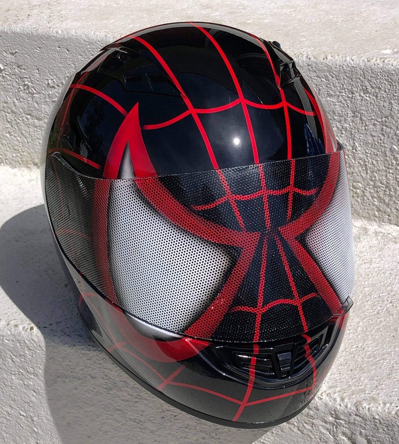 Spider Man Custom Painted Motorcycle Helmet! - Etsy