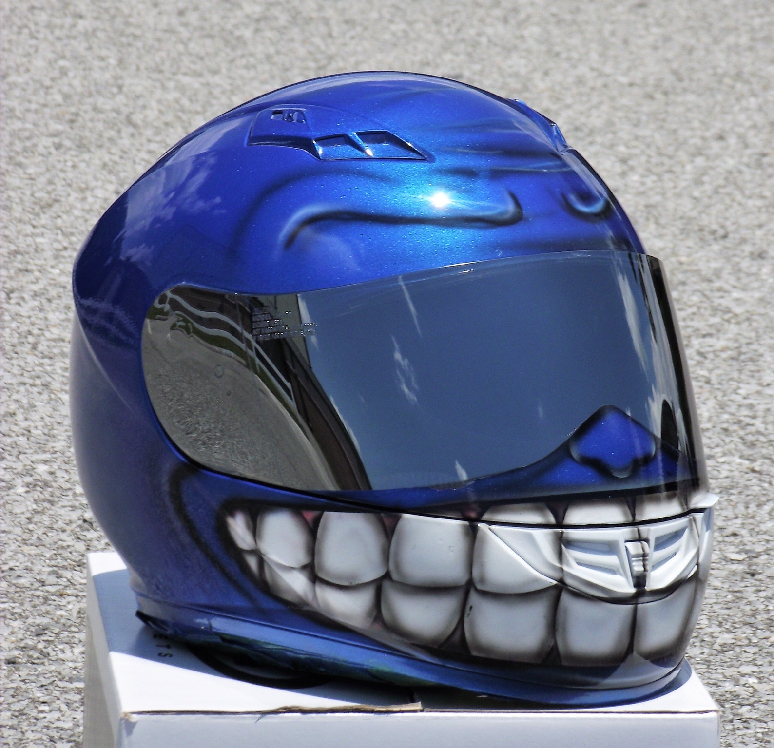 Smiley Face Custom Painted Motorcycle Helmet Suzuki GSX-R, Hayabusa ...