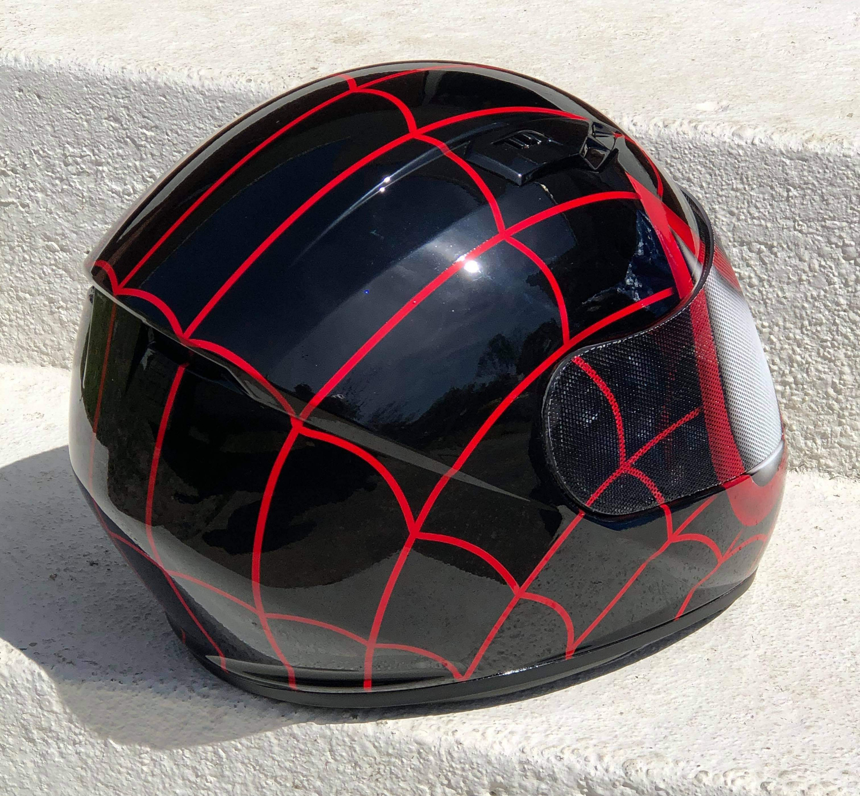 Spider Man Custom Painted Motorcycle Helmet! - Etsy