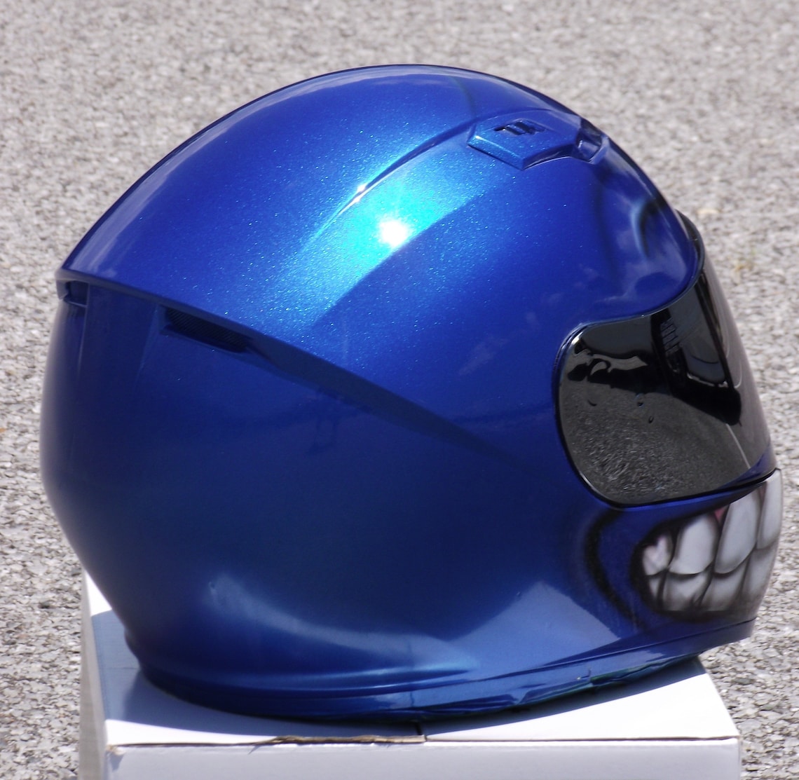 Smiley Face Custom Painted Motorcycle Helmet Suzuki GSX-R, Hayabusa ...