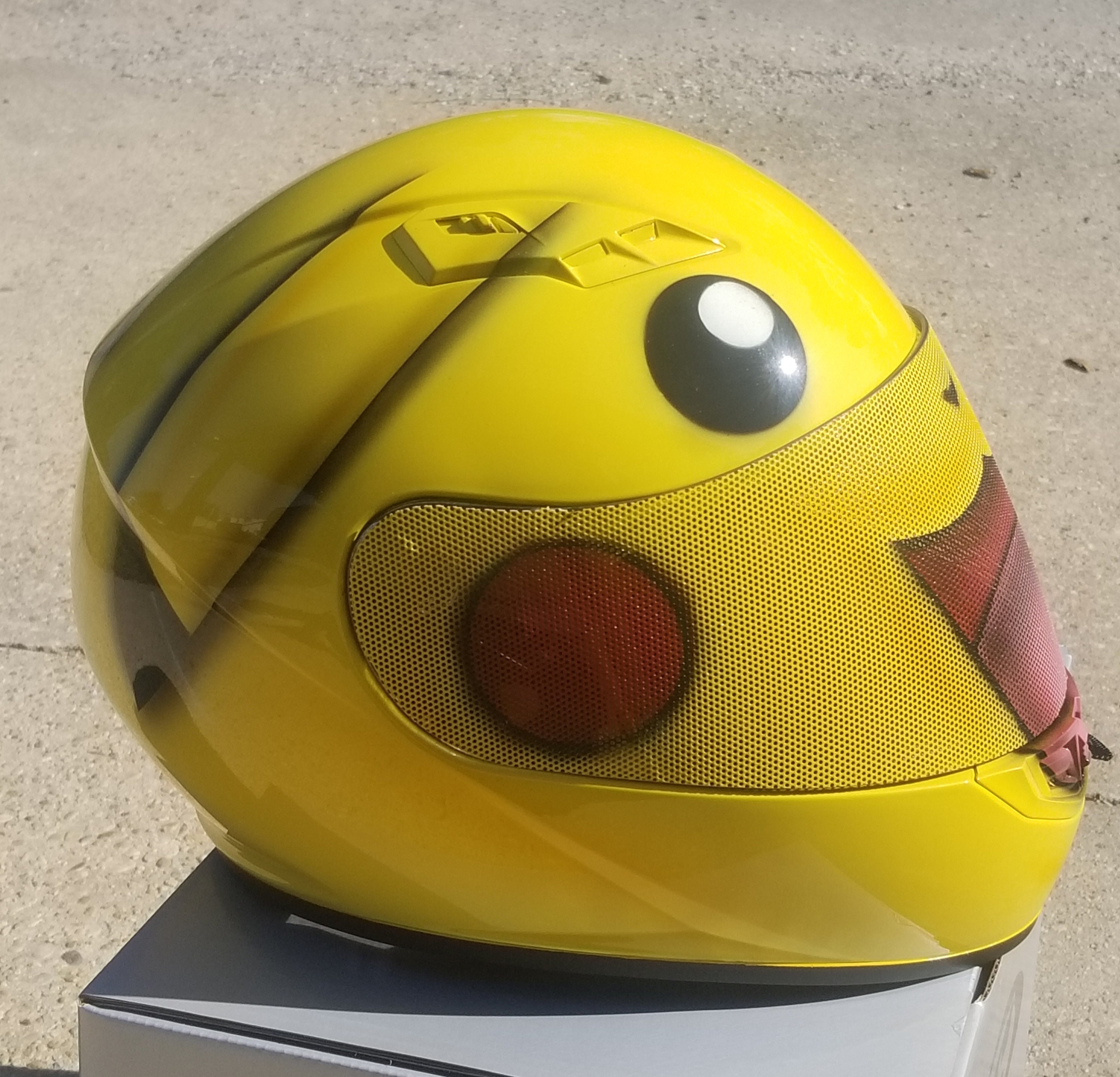 Pikachu Pokemon benutzerdefinierte bemalt Motorradhelm | Etsy