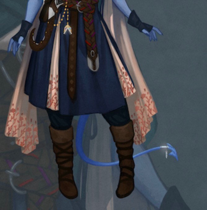 Jester Tail. Curved Curled Spiral Tail With Spade Spear Pointed Tail ...