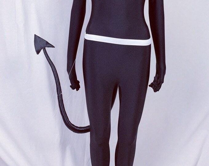 Black Satin Tail With Spaded Tip. Costume. Cosplay. - Etsy