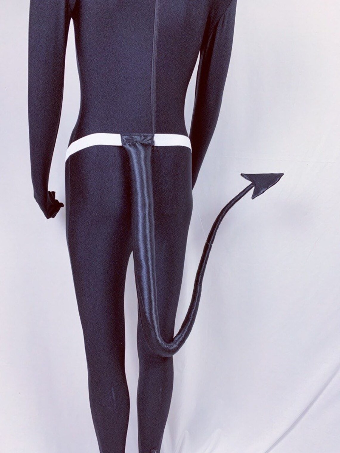 Black Satin Tail With Spaded Tip. Costume. Cosplay. - Etsy