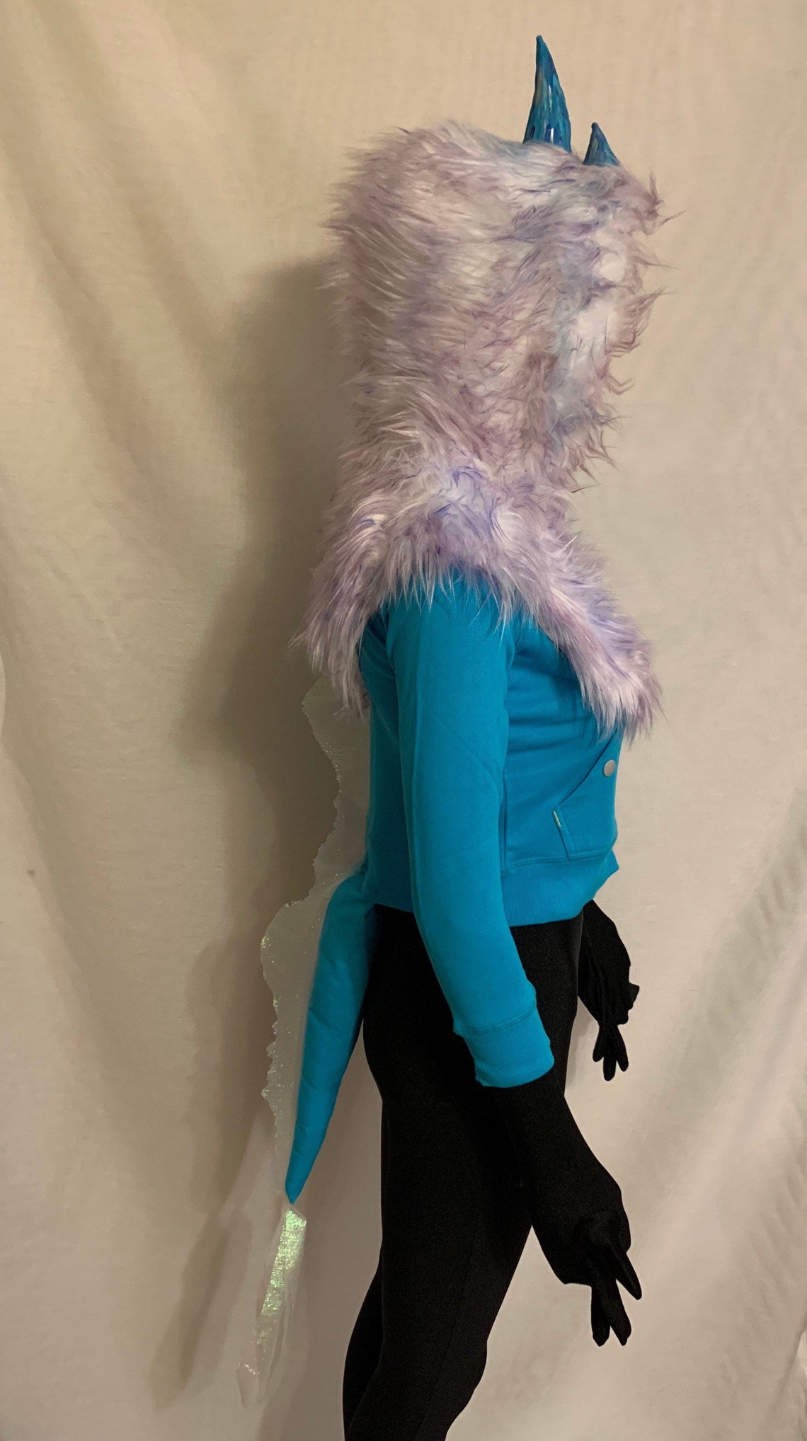 The Last Dragon Hoodie. Sisu Costume. Cosplay. Horns. Tail. - Etsy