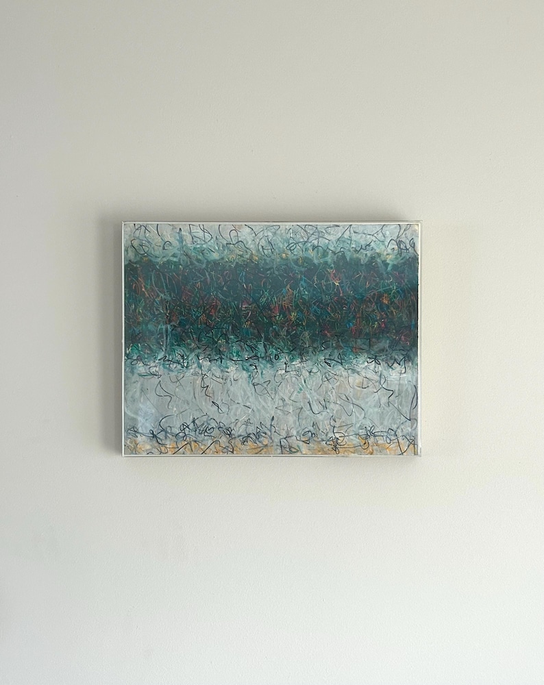 Vintage Abstract Expressionist Original Painting MCM Mid Century Modern ...