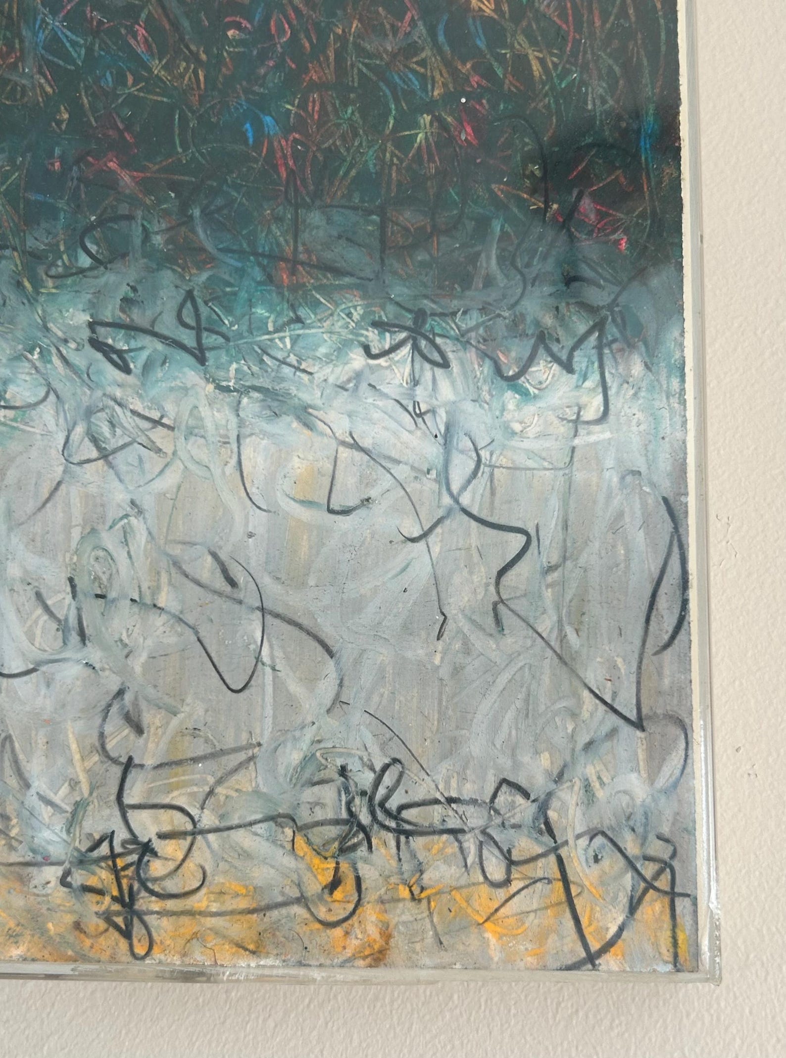 Vintage Abstract Expressionist Original Painting MCM Mid Century Modern ...