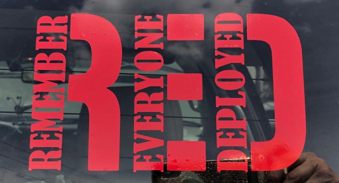 RED Remember Everyone Deployed Vinyl Decal - Etsy