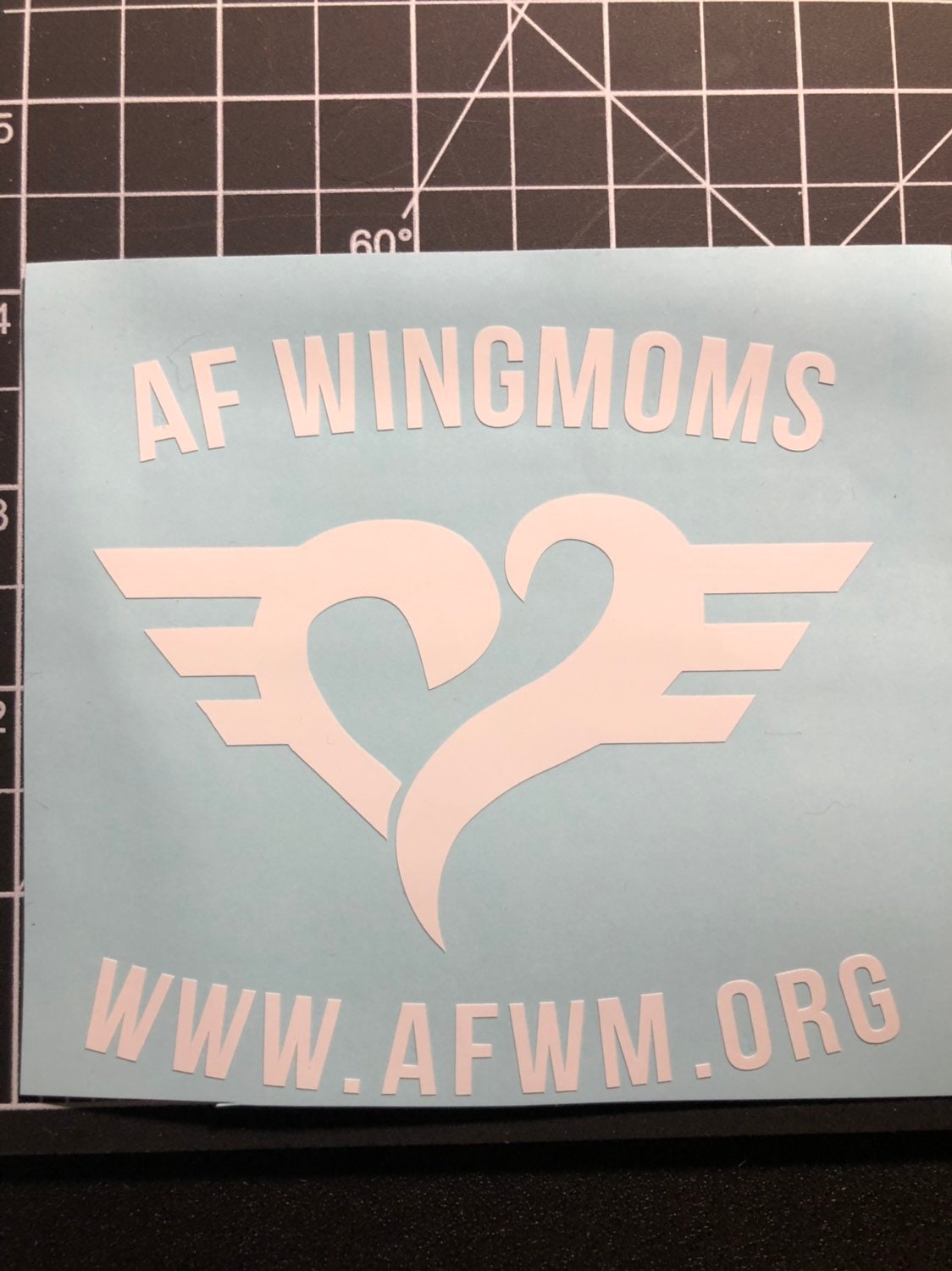 White AF Wingmom Vinyl Decal - Etsy