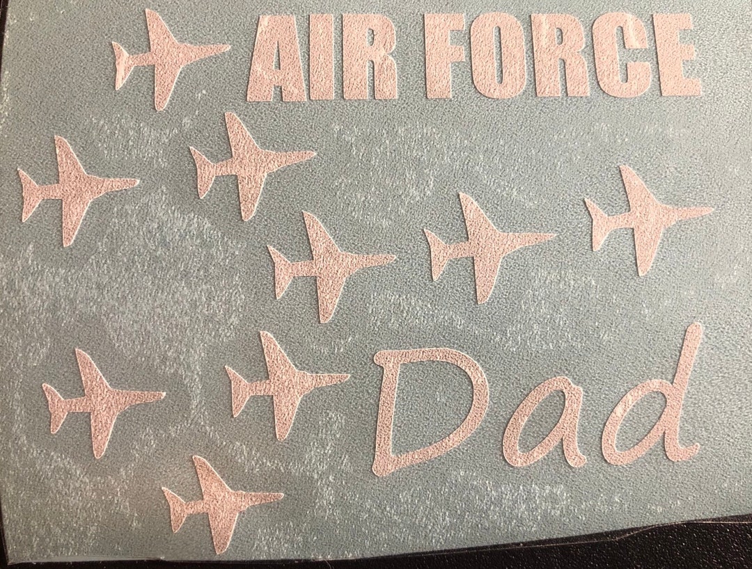 Air Force Dad Decal White - Etsy
