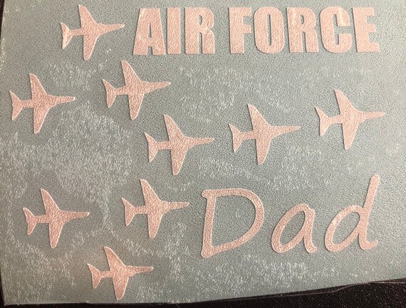 Air Force Dad Decal White - Etsy