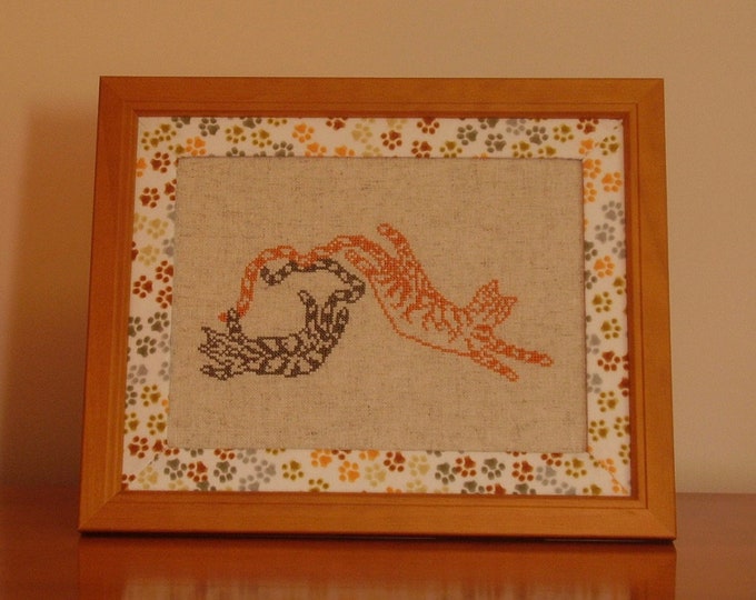 Cross Stitch PDF Pattern Blue Band Sampler - Etsy