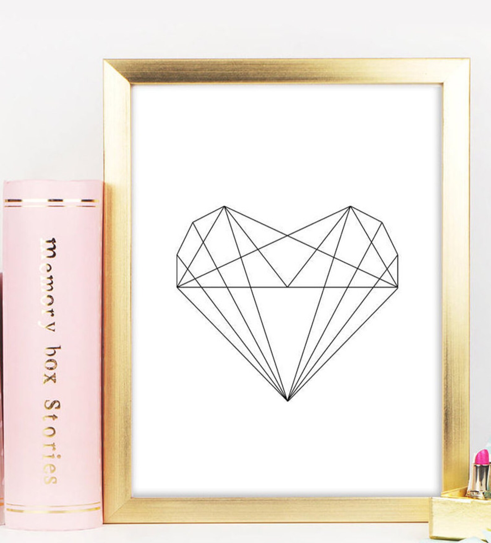 Coeur moderne mur Decor ART imprimable coeur contour Art | Etsy