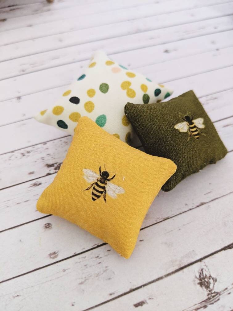 Miniature Bee Cushion Miniature Cushion Pillow Decor Modern - Etsy