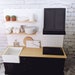 Miniature Kitchen, 1 12 Scale, Modern Kitchen for Dollhouse, Matt Black ...