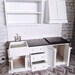 Miniature Kitchen, 1 12 Scale, Modern Kitchen for Dollhouse, Matt Black ...