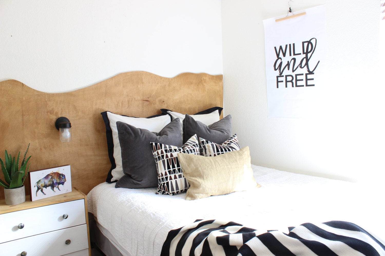 Wild and Free- Oversized Wall Art Poster Artwork - Etsy