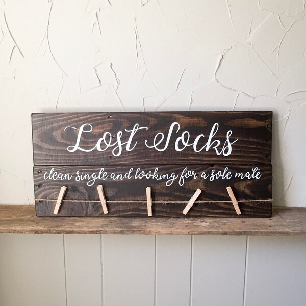 Lost Socks Sign - Etsy