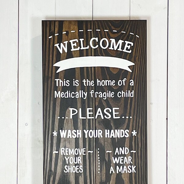 Immunocompromised Door Sign - Etsy Canada