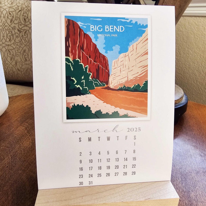 Desk Calendar With Stand - Etsy