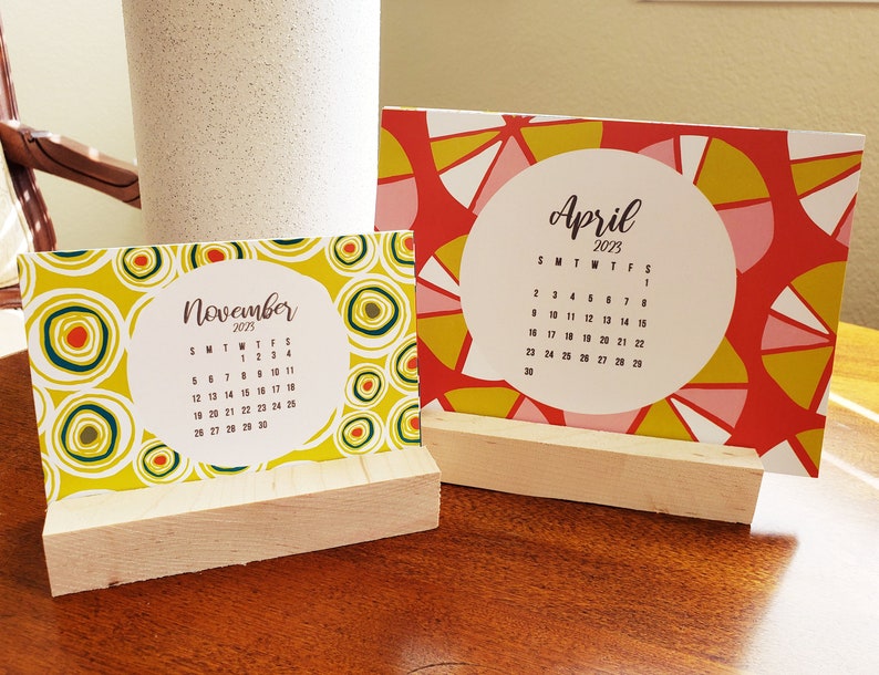 2026 Mid-century Modern Art Desk Calendar With Stand - Etsy