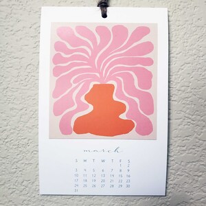 Retro Groovy Floral Art Wall Calendar 2025 Retro Floral Mini Desk ...