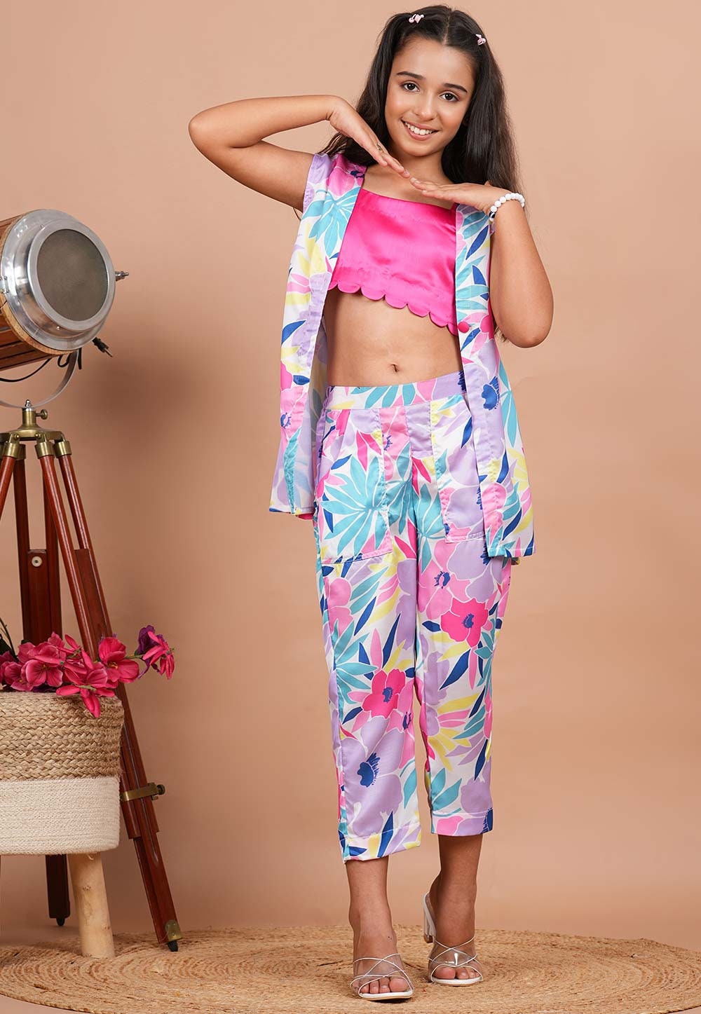 Digital Printed Modal Satin Co-ord Set in Multicolor - Etsy