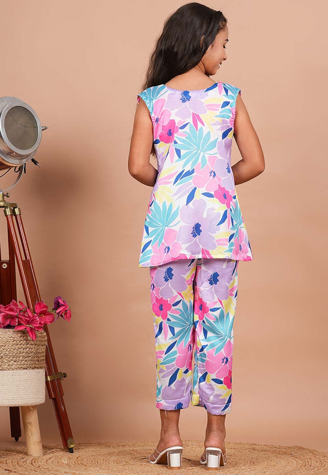 Digital Printed Modal Satin Co-ord Set in Multicolor - Etsy