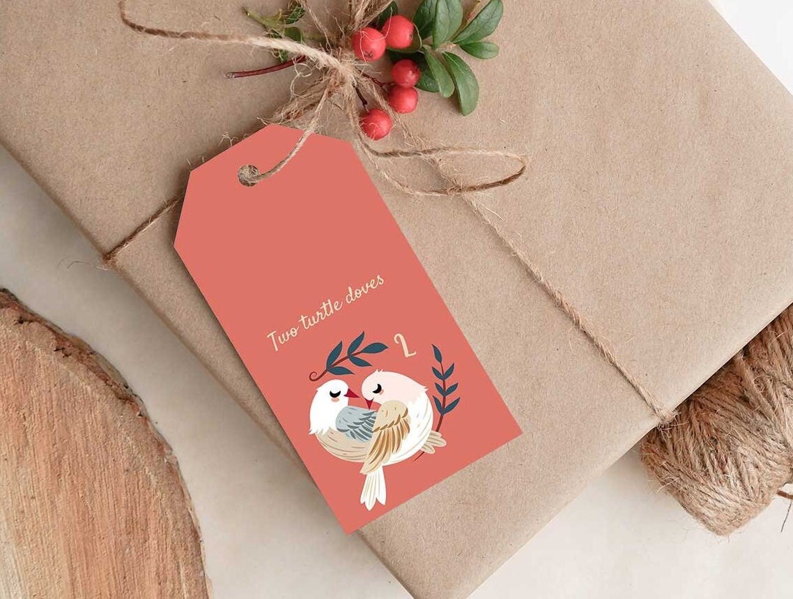 Animated 12 Days of Christmas Gift Tags Template | Printable Favor Tags ...