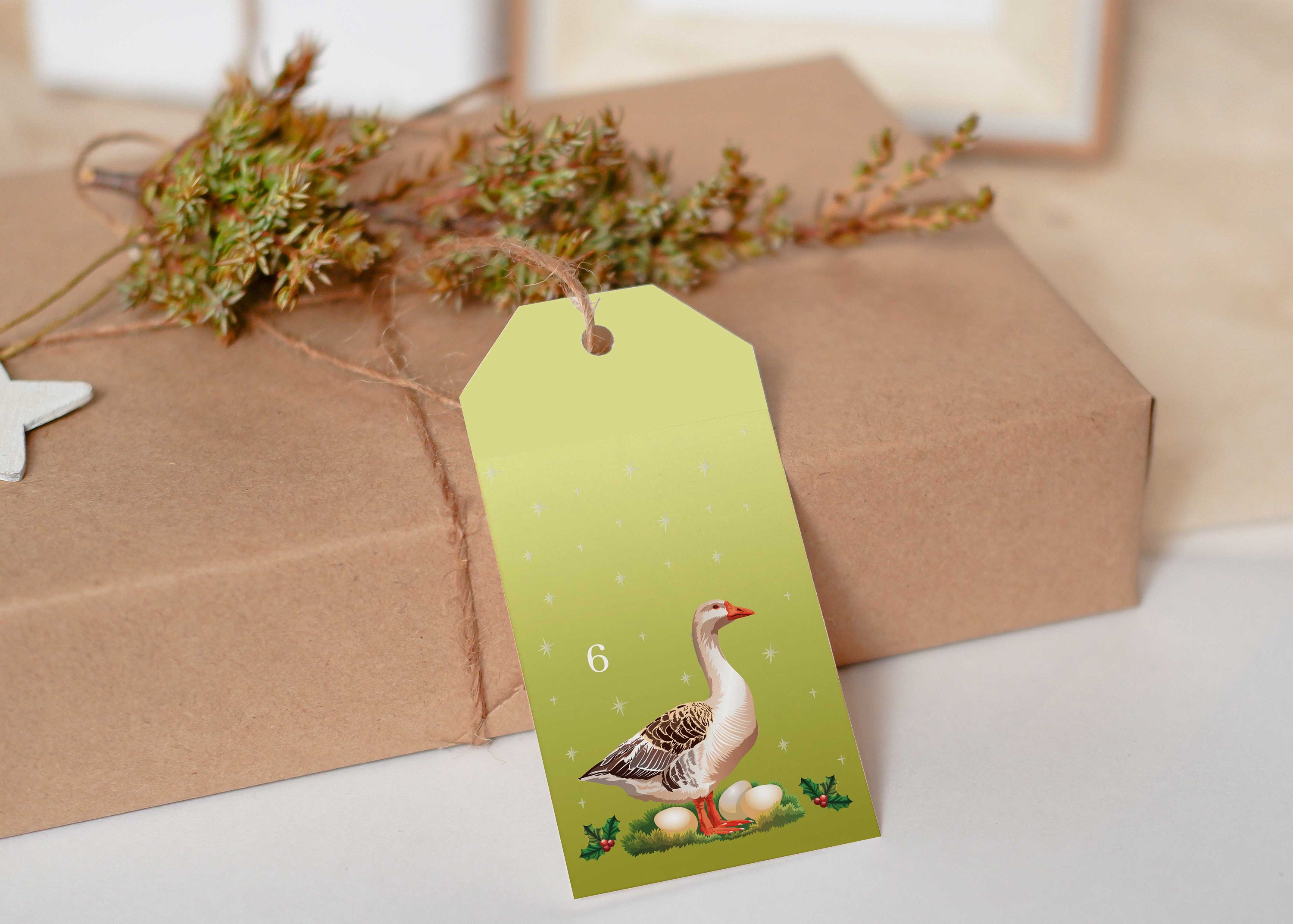 12 Days of Christmas Gift Tags Template | Printable Favor Tags ...
