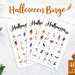 Halloween Bingo Set 40x Cards Printable Halloween Game Kid Educational ...
