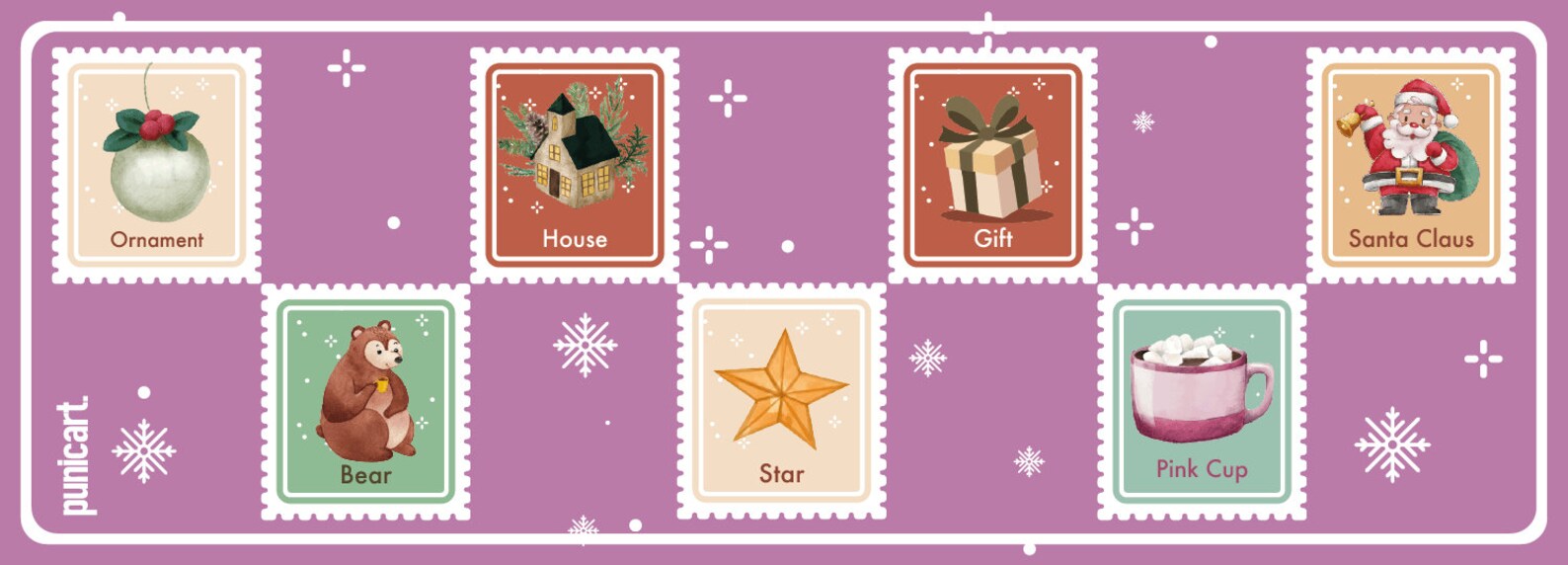 Christmas Bingo Set 20x Cards Printable Christmas Game Kid Educational ...