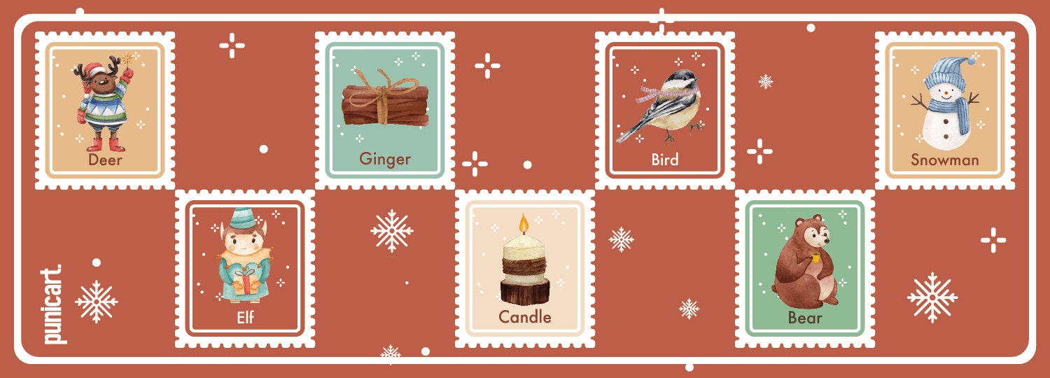 Christmas Bingo Set 20x Cards Printable Christmas Game Kid Educational ...