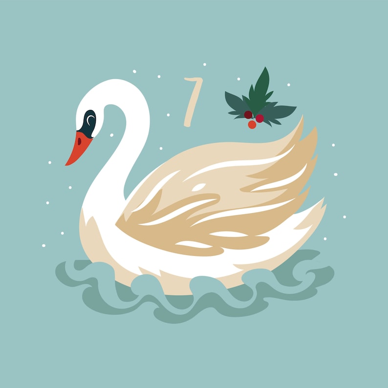 Animated 12 Days of Christmas Greeting Card Template SVG | Printable ...