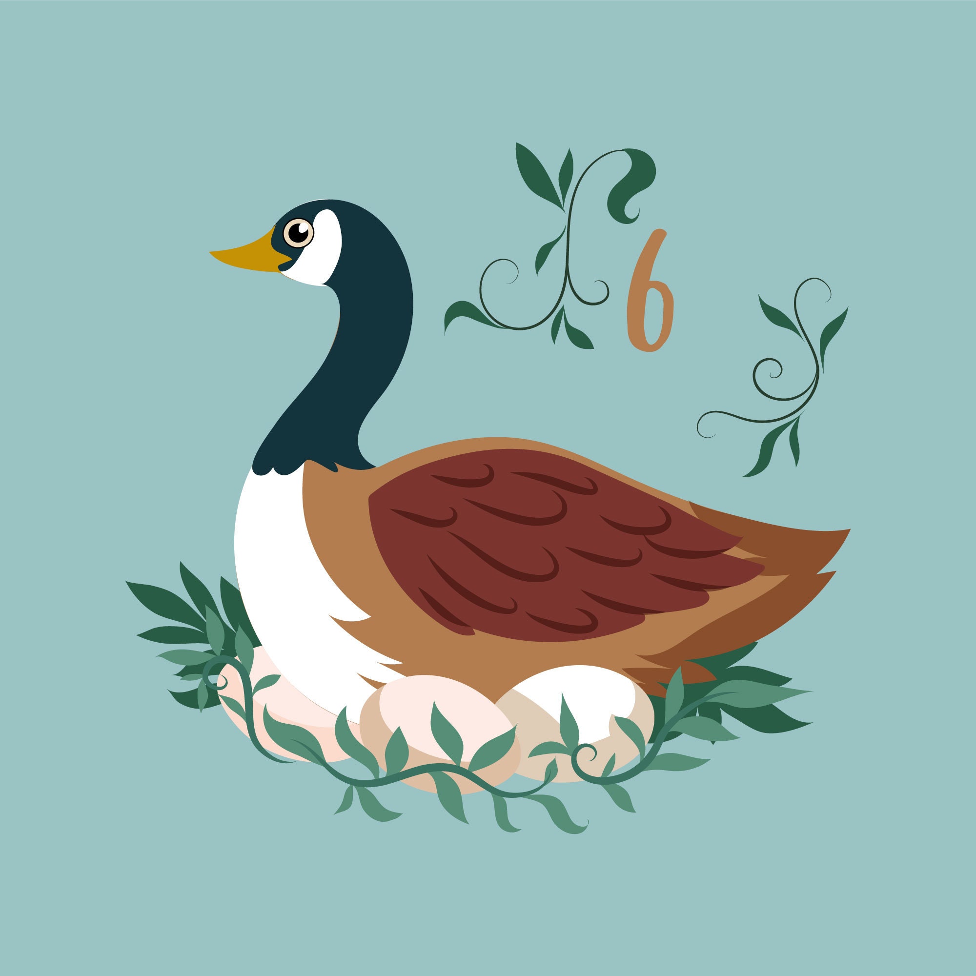 Animated 12 Days of Christmas Greeting Card Template SVG | Printable ...