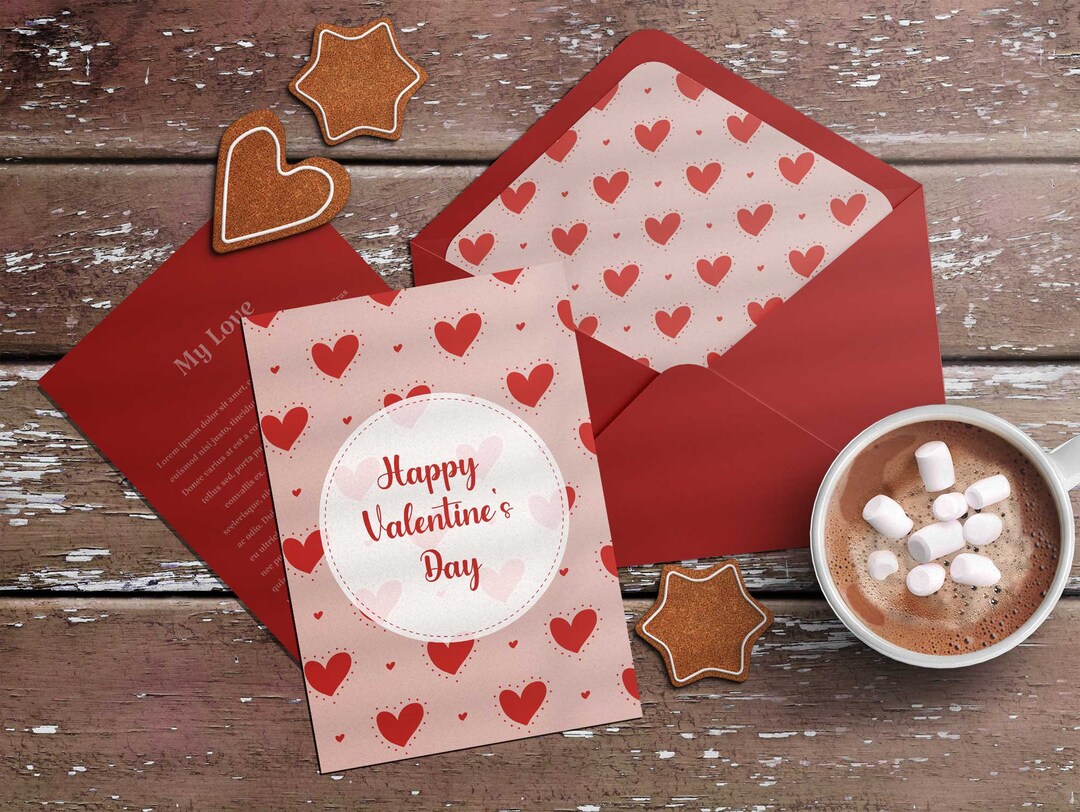 Valentine's Day Editable Love Card Printable Digital Sweethearts Card ...