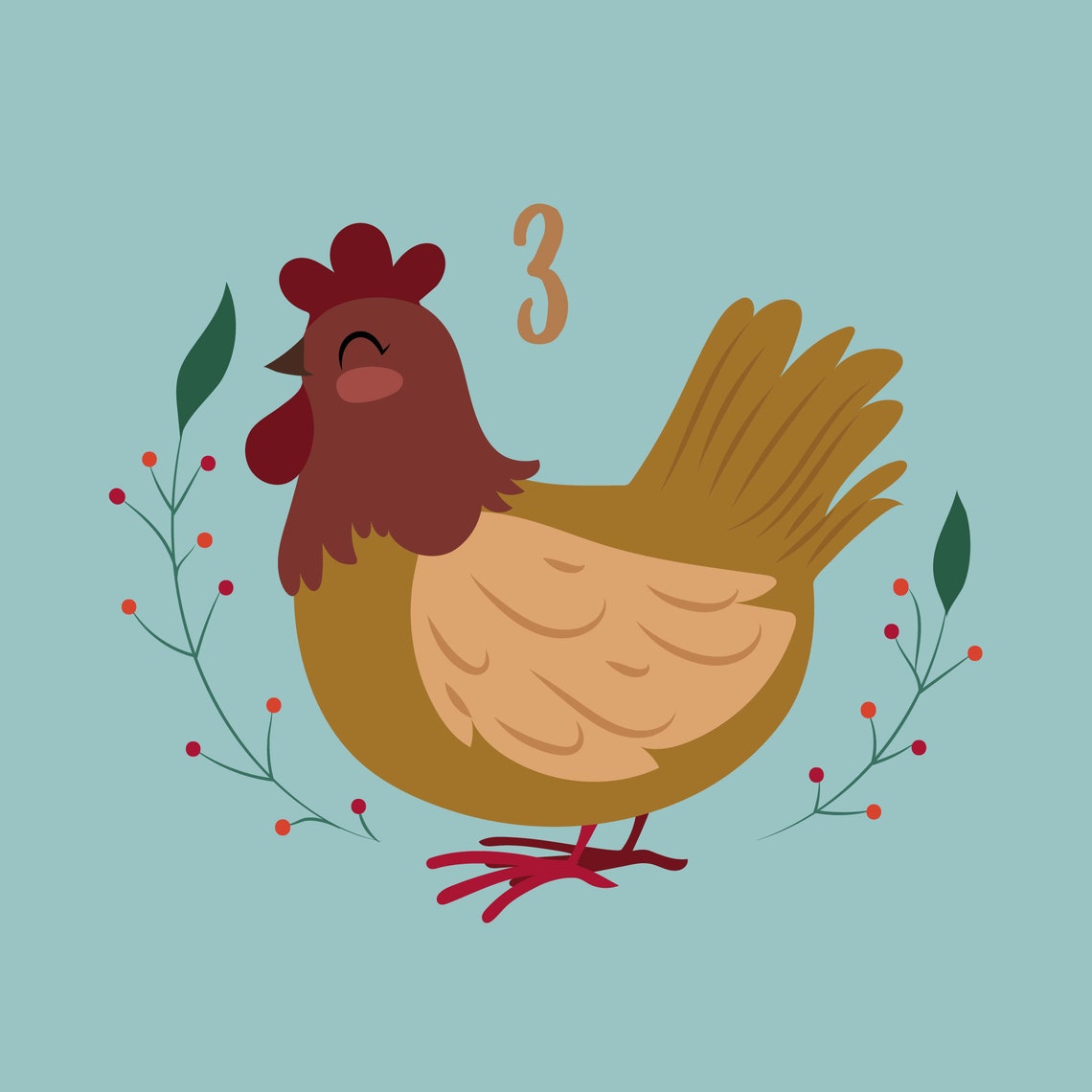 Animated 12 Days of Christmas Greeting Card Template SVG | Printable ...