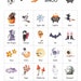 Halloween Bingo Set 40x Cards Printable Halloween Game Kid Educational ...
