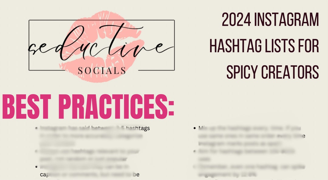 2024 Hashtag Lists for Spicy Creators and Only Fans - Etsy